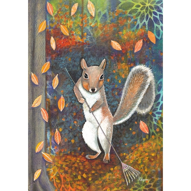 Toland Home Garden Working Hard Fall Flag Double Sided 12x18 Inch ...