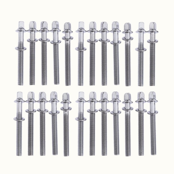 Wweixi 24 Pieces Drum Screws Drum Tension Rods Screw Rod Replacement ...