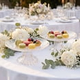 Cupcake Display Stand Set of 2 - Clear Glass Pedestal Cake Stands for ...