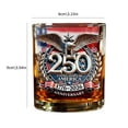 KRONDO 250th Anniversary Whiskey Glass 10.14 fl oz US Independence Day ...