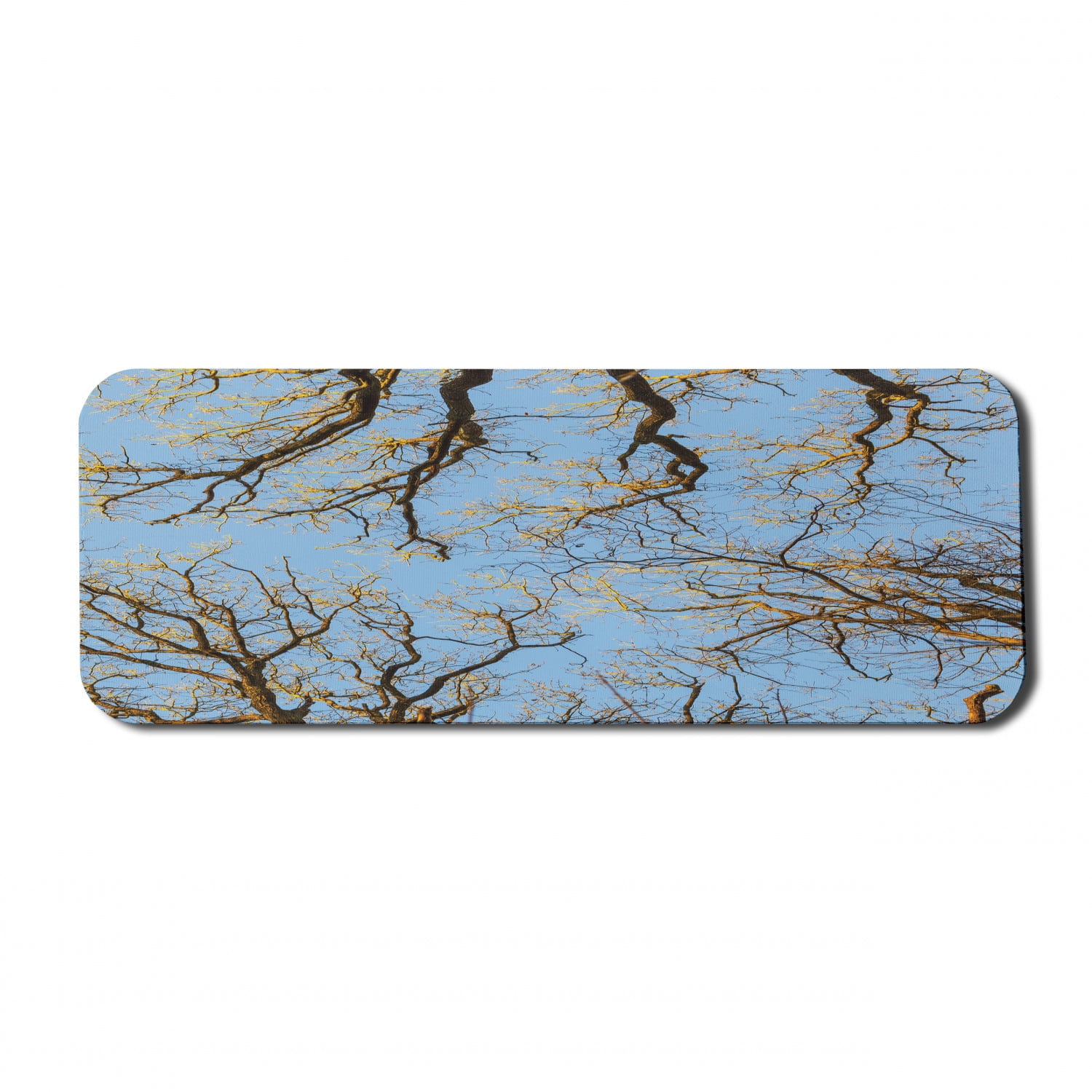 Nature Computer Mouse Pad, Crown of Trees Under Vibrant Sky Twig Birch ...