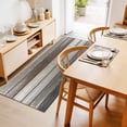 Area Rug 2x6ft Ombre Gray White Stripes Area Rugs for Kitchen Runner ...