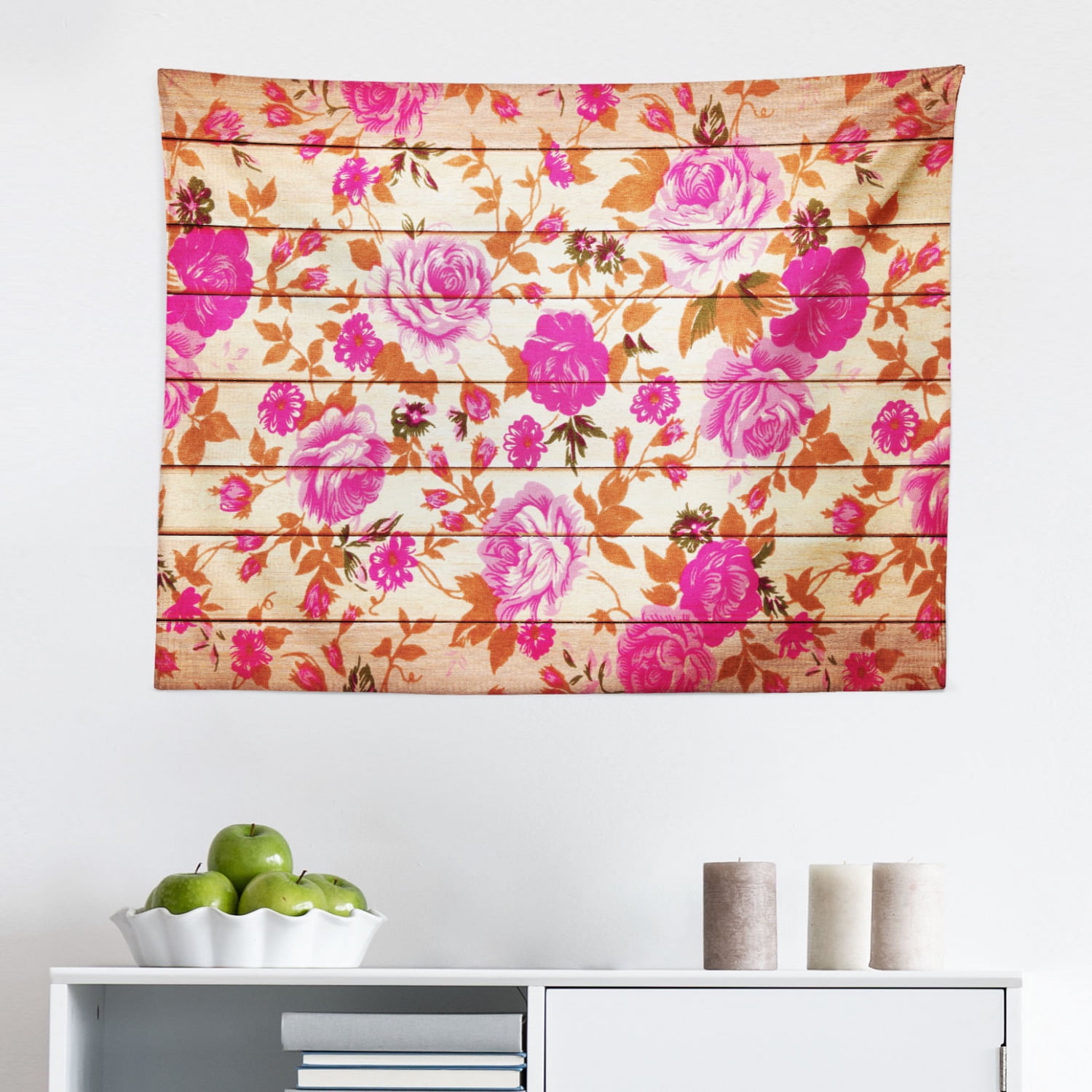 Rose Tapestry, Roses Illustration in Watercolor Painting Effect Ornate ...