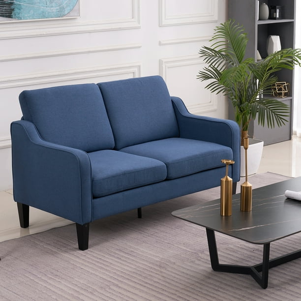 VINGLI 53" Small Loveseat for Small Space,Mid-century Modern Love Seat ...