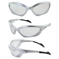 Global Vision Neptune Safety Sunglasses Silver Frames Clear Lens Meets ...