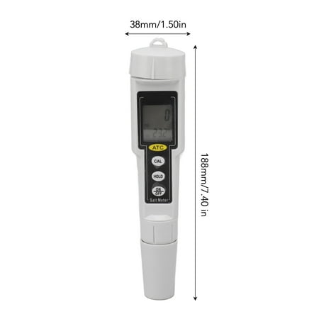 Digital Salinity Tester Portable Waterproof High Accuracy LCD Salinity ...