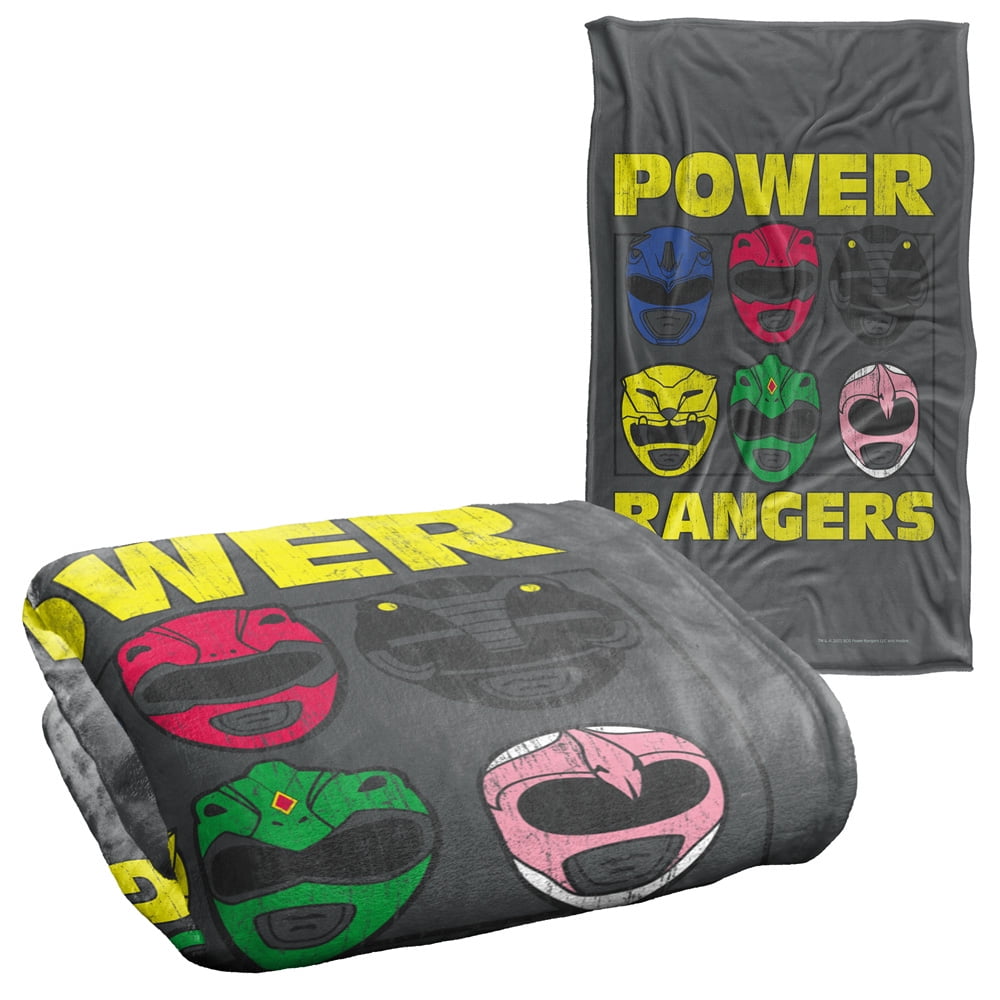 Power Rangers Ranger Heads Silky Touch Super Soft Throw Blanket 36" x ...