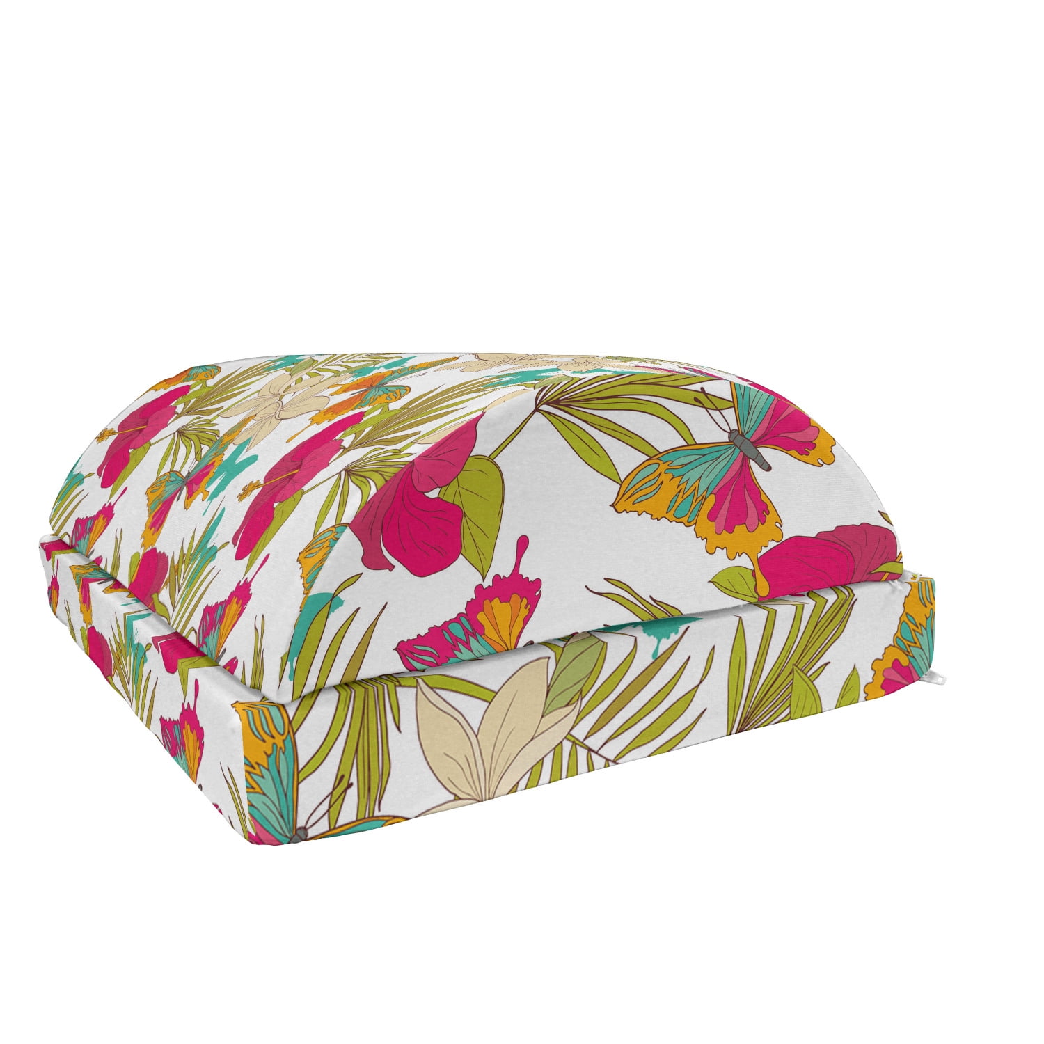 Hawaiian Foot Rest, Tropical Frangipani and Hibiscus Blossoms Exotic ...