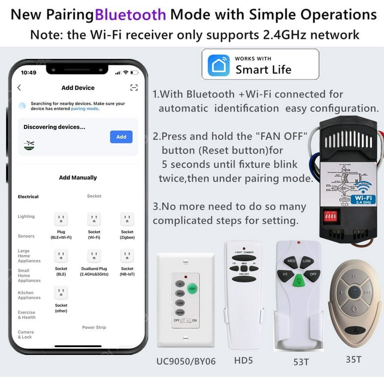 How Do I Reset My Hampton Bay Ceiling Fan Remote Control Instructions ...