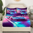 Race Car Twin Bed Sheets Puple Sports Car Bedding Set Extreme Sports ...