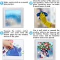 Window Clings, 2 Rolls Large Reusable Glass Decals In Red And Blue ...