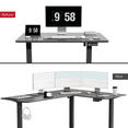 Furmax L-shaped Standing 63” W Electric Height Adjustable Computer Desk ...