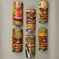 Zeckos Hand Carved Wood Tiki Masks Polynesian 10 inch 10 Piece ...