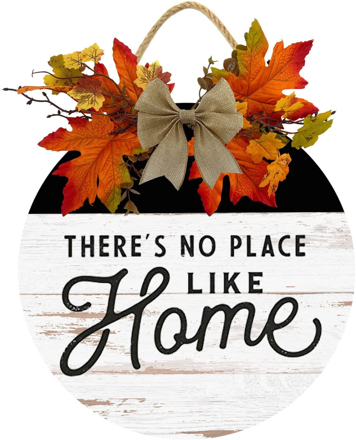 Eveokoki 12" No Place Like Home 01 Sign for Front Door Farmhouse Wooden ...