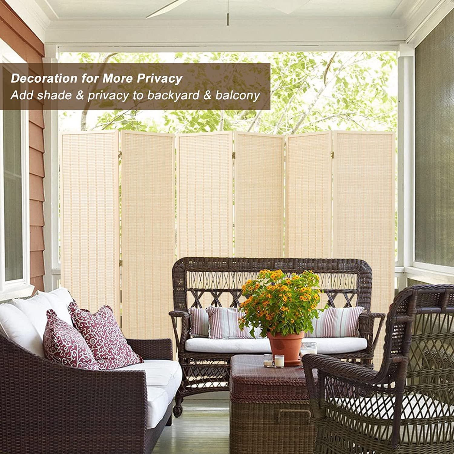 DURASPACE In High Room Dividers Free Standing Privacy Fence, 57% OFF