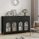 Homfa 55'' Large Sideboard Buffet Cabinet, Kitchen Storage Cabinet with ...