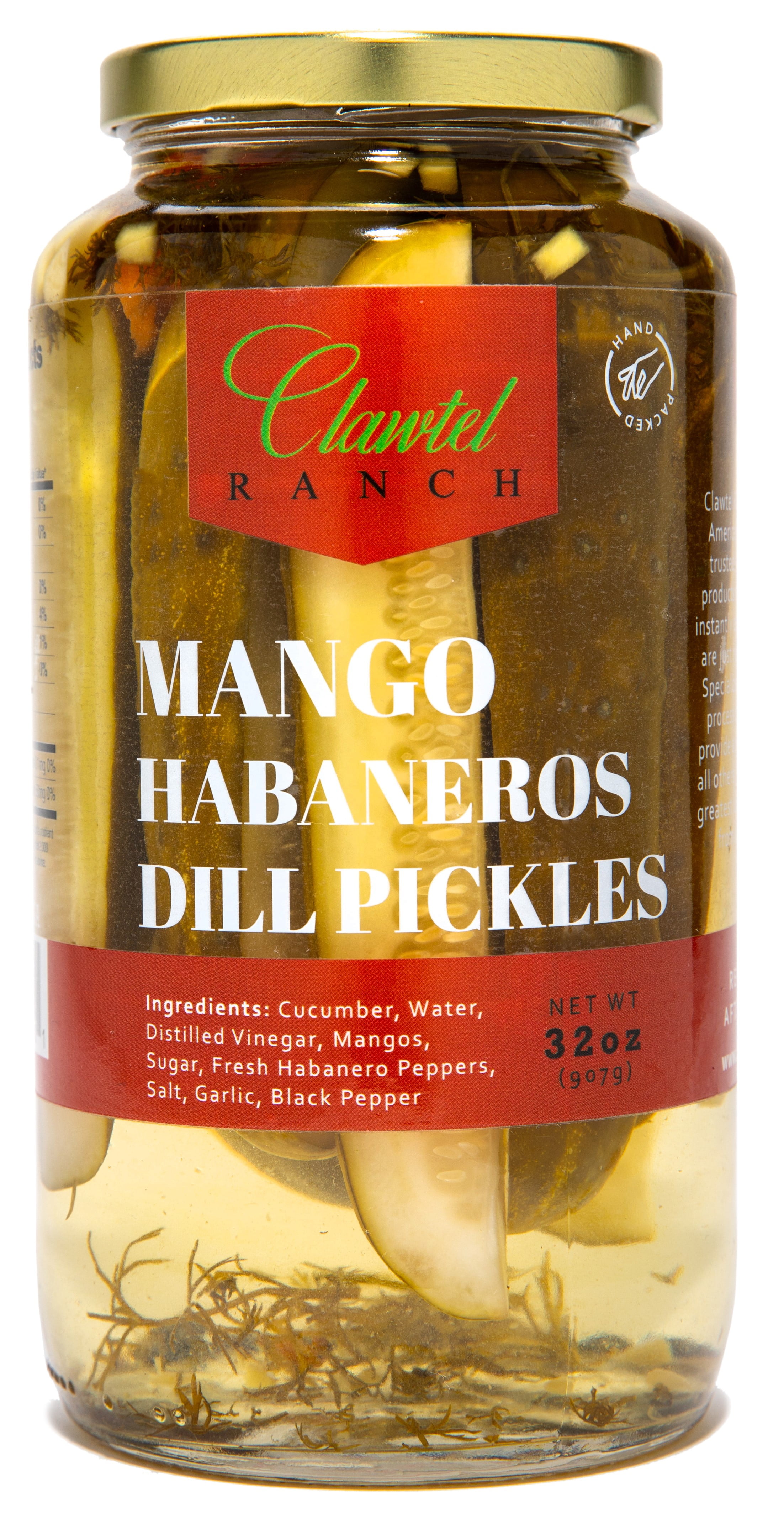 Clawtel Ranch Mango Habanero Dill Spears 2 Jar, 32oz Jar - Walmart.com