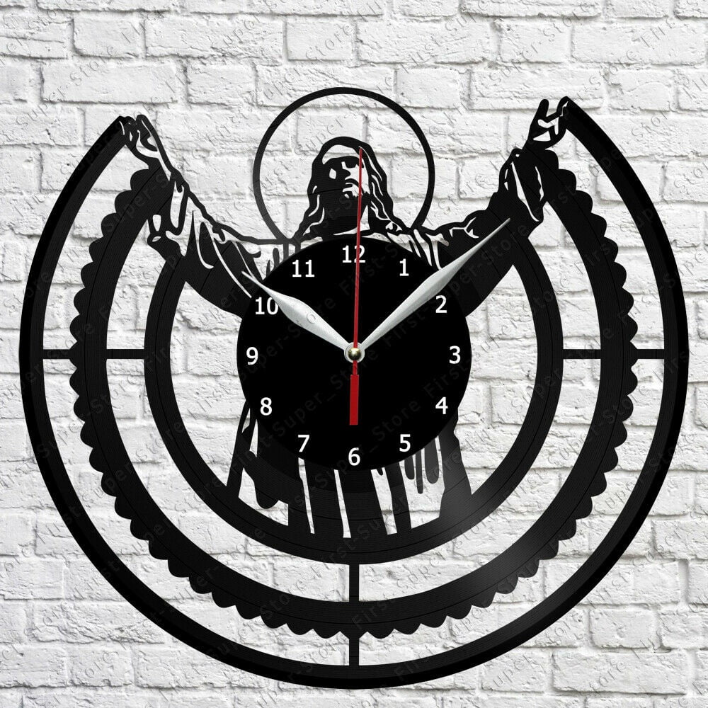 Jesus Vinyl Record Wall Clock Home Fan Art Decor Vintage Wall Art ...