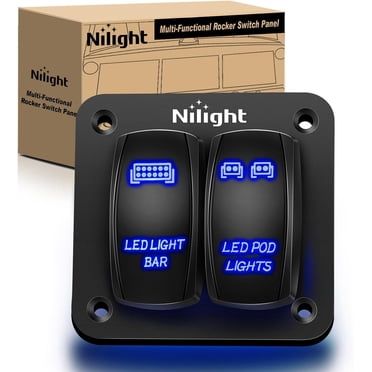 Nilight LED Light Bar Rocker Switch 5Pin Laser On/Off LED Light 20A/12V ...