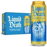 Liquid Death Sparkling Water, Cherry Obituary 19.2 oz King Size Cans (8 ...