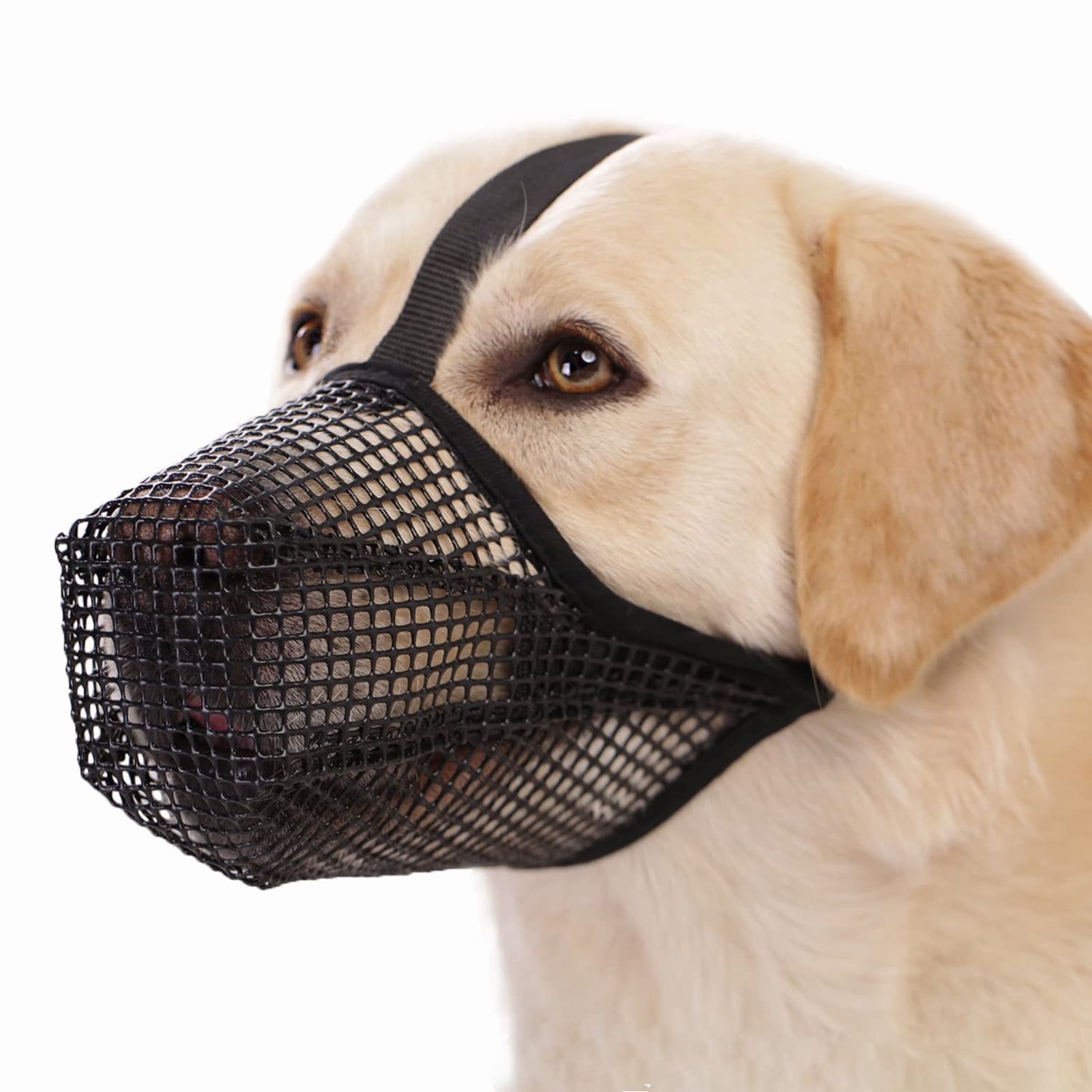 Mightlink Pet Mouth Cover Elasticity Adjustable Mesh Puppy Muzzle Pet ...