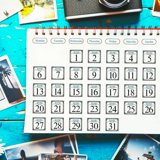 Clear Stamps Numbers Stamps Transparent Silicone Calendar Stamp Set ...