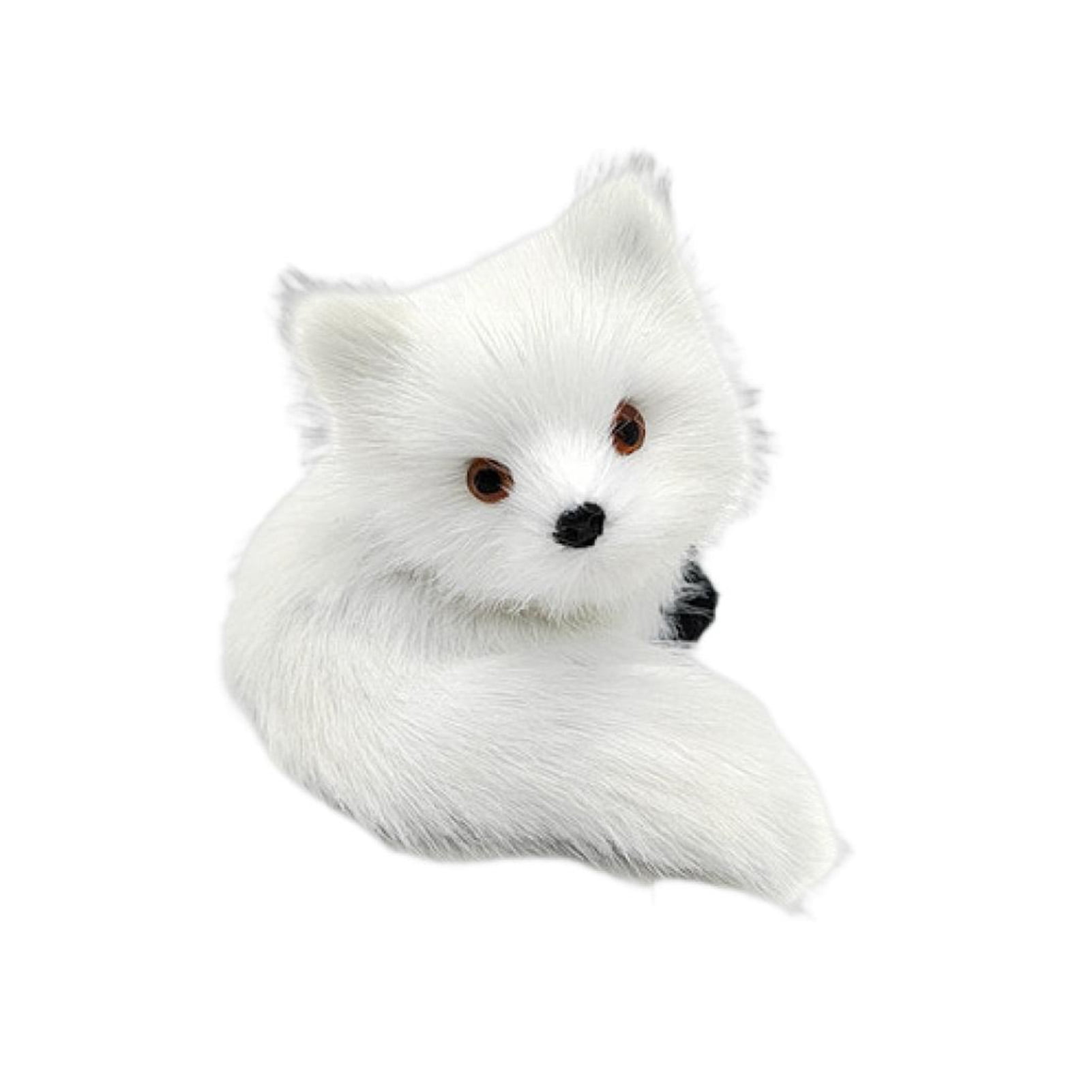 Cute Simulation Fox Lovely Realistic Mini Animal Figure Plush Toy ...