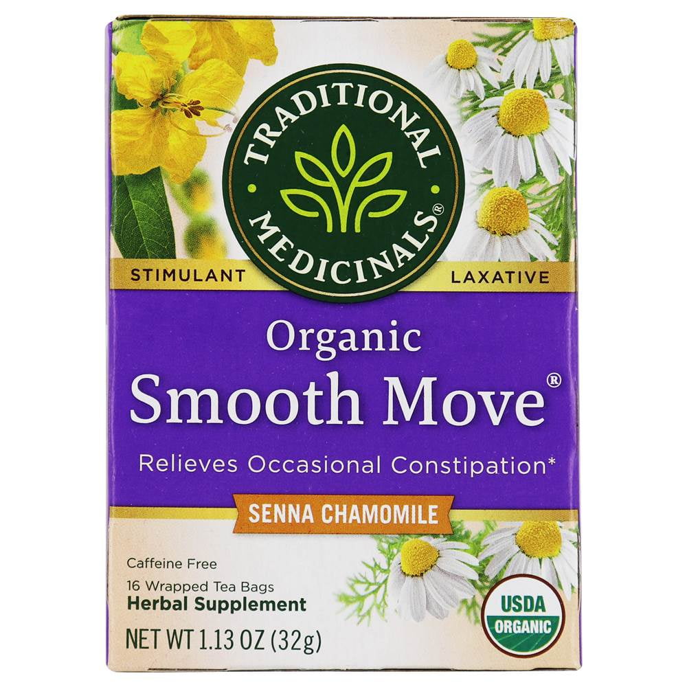Traditional Medicinals Organic Smooth Move Herbal Tea Chamomile 16 Tea ...