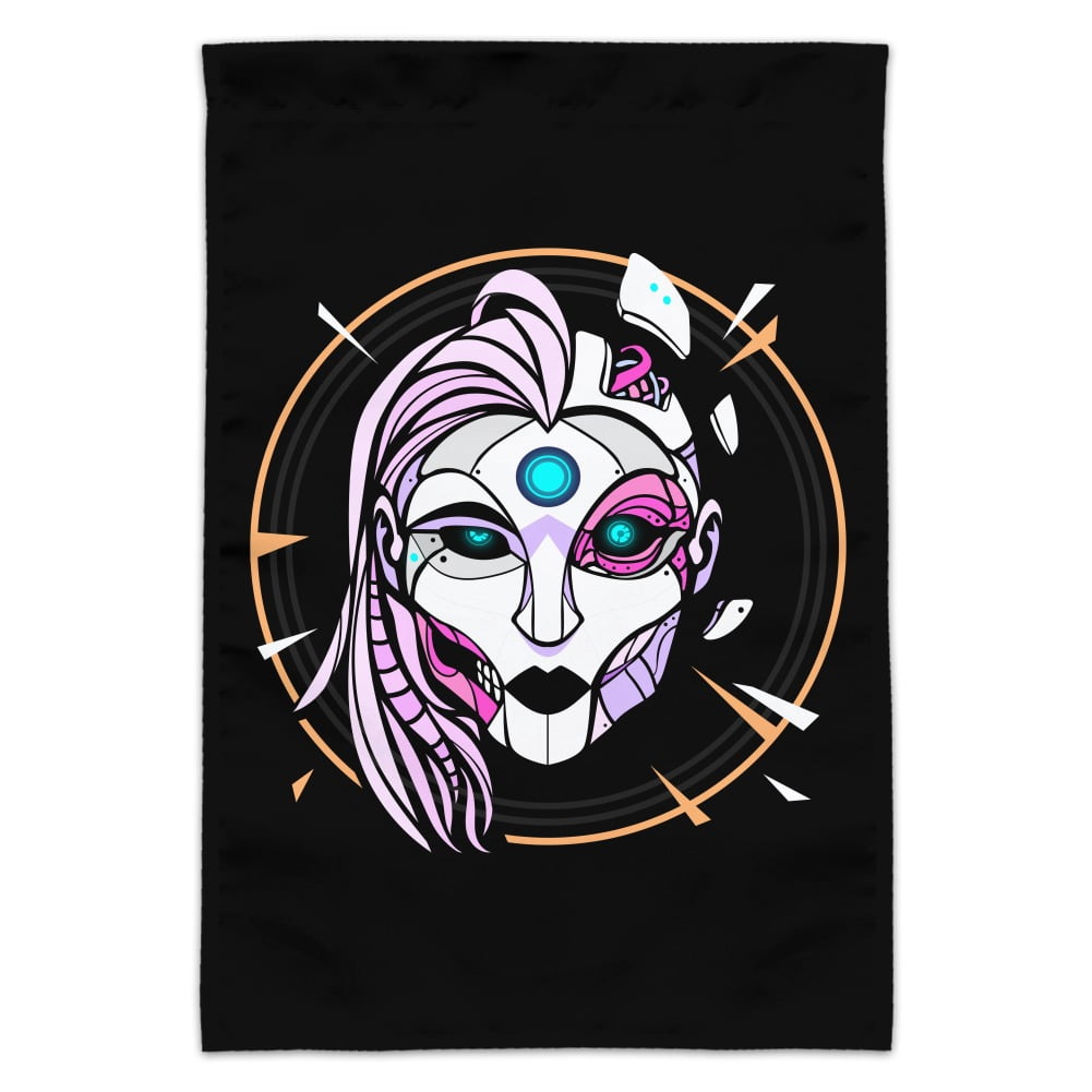 Cyborg Android Robot Science Woman Face Garden Yard Flag - Walmart.com