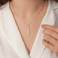Silvermist Jewelry Diamond Dot Bar Pendant Necklace 18K Yellow Gold ...