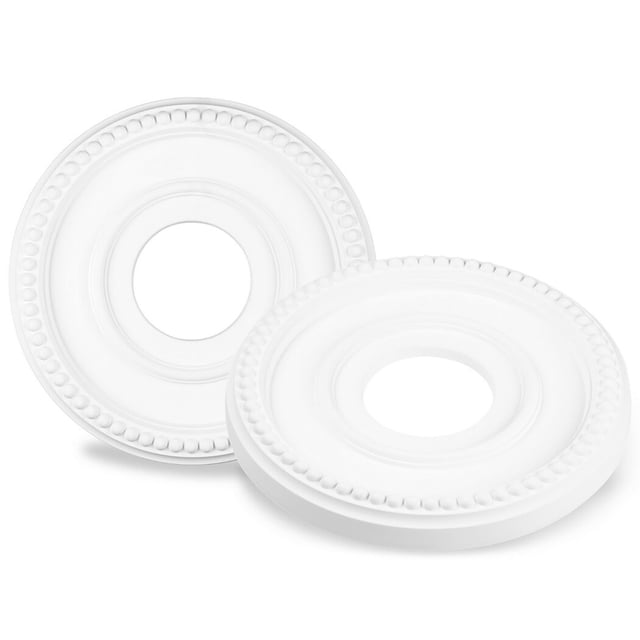 Ceiling Medallion, 2 Pcs Round Ceiling Light Medallions, 12inch OD x ...