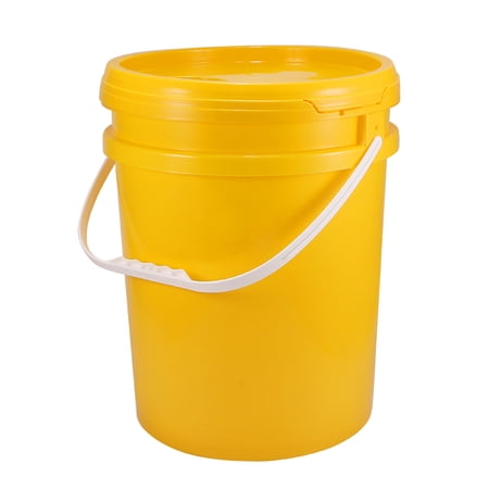 Uxcell Plastic Paint Pail 4.75Gallon/18L Paint Can with Spigot Faucet ...