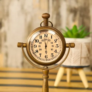 Matashi 24K Gold Plated Vintage Piano Desk Clock with Crystal Studded ...