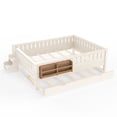 AUU Queen Size Bed with Built-In Bookshelves, Small Staircase, Safety ...
