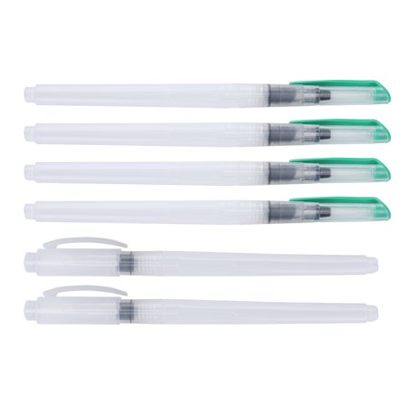 Water Brush Pens, Sturdy Lightweight 6 Pcs Water Soluble Nylon Hair ...
