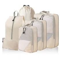 Gonex 4 Set Compression Packing Cubes for Travel Expandable Luggage ...