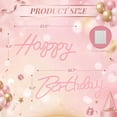 27"x 20" Pink Gold Felt Happy Birthday Banner, Large Backdrop Sign for ...