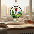 Best Dad By Par Stained Glass Window Hanging, Round Golf Father's Day ...