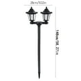 Cevemin Dual Head Solar Post Light - Cool White Vintage Outdoor Lamp ...