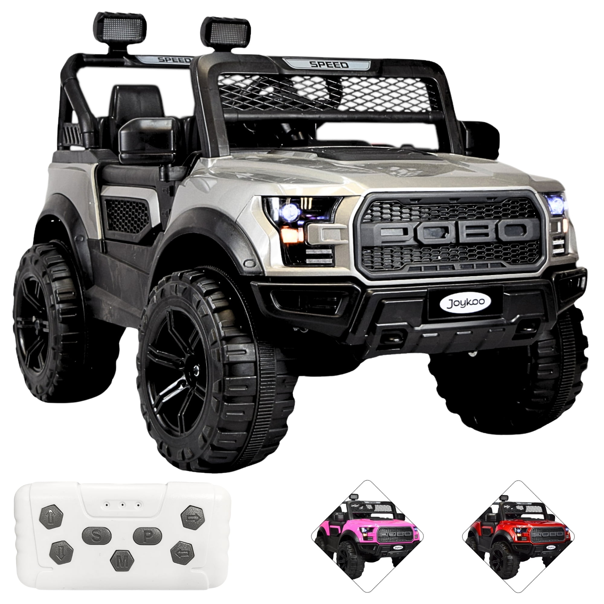 Montable Eléctrico JOYKOO Raptor para Niños Control Remoto Luz LED 12V ...
