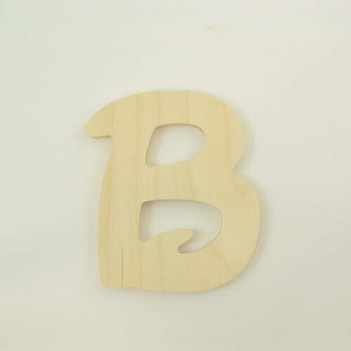 Package of 1, 6 Inch X 1" Thickness Baltic Birch Wood Letter "B" in The ...