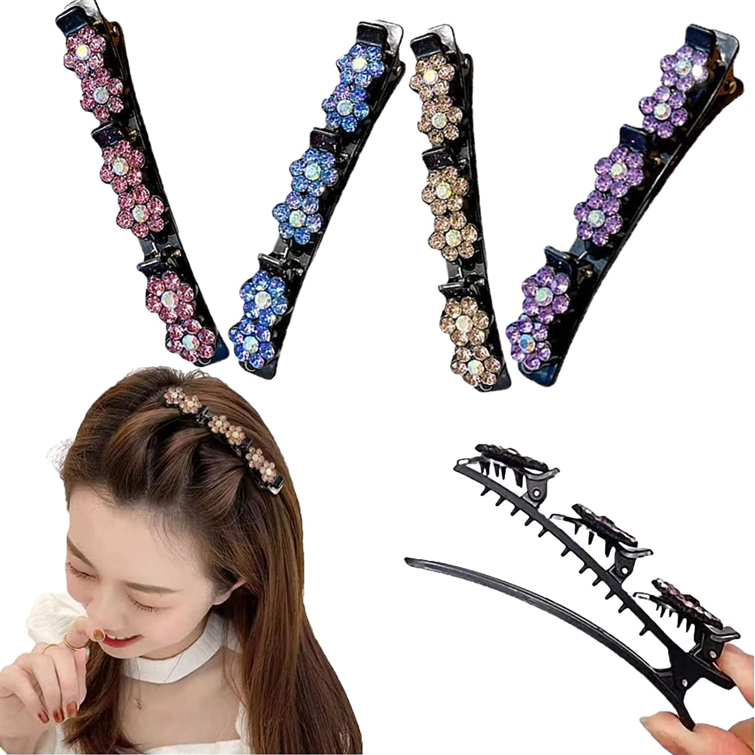 Satin Fabric Hair Bands, Braided Hair Clips For Women, Rsvelte Hair ...