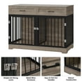 Homfa Dog Crate Furniture with 2 Drawers, 47.2 in Wooden Indoor Dog ...