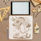 Cowboy Boots Pattern Stencil for Painting 11.8x11.8 inch Hollowed ...