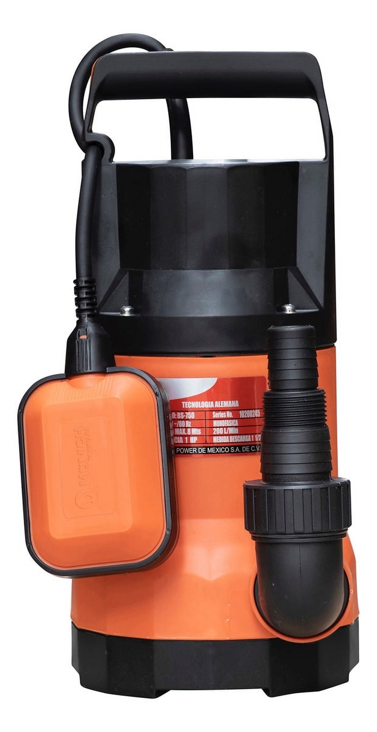 Bomba Sumergible Agua Limpia 1 HP Con Flotador Munich BS-750 | Walmart ...