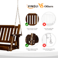 VINGLI 4 FT Heavy Duty Porch Swing, 880 LBS Capacity, Adjustable Chains ...