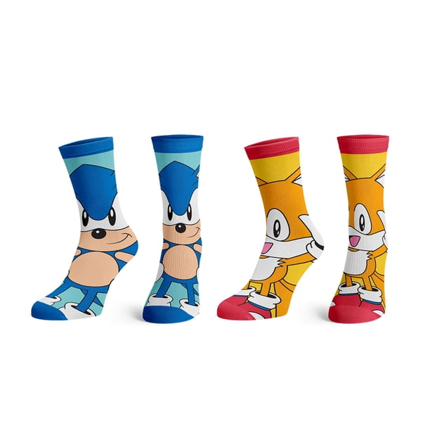 Sega Sonic The Hedgehog Tails 2 Pack Kids Animigos Socks - Walmart.ca