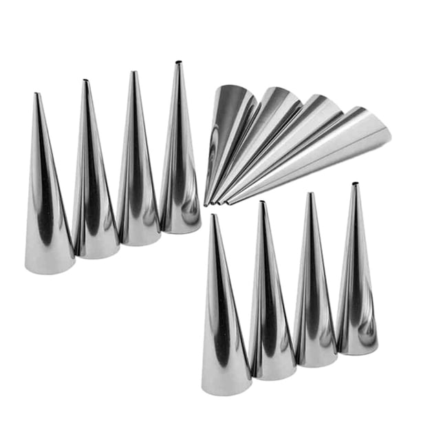 justharion Pack of 12 Roll Moulds Kitchenware Conical Smooth Surface ...