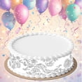 3 pcs Gray Lace Texture Cake Strips Edible birthday cake strips, cake ...