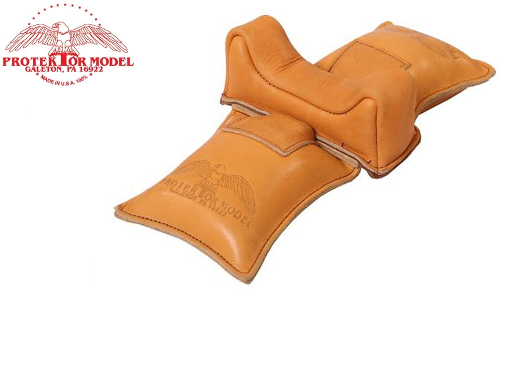 Protektor Model #6F Large Owl Ear Straddle Bag Front Leather Rifle Rest ...